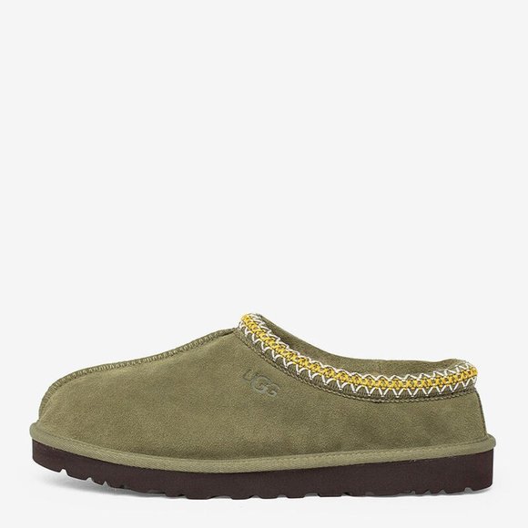 UGG | Shoes | Ugg Tasman Braid Burnt Olive Suede Sheepskin Slippers ...
